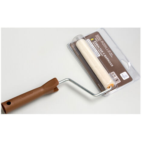 Mini Rodillo Velour + Varilla Esmaltar /Barnizar 11 Cm