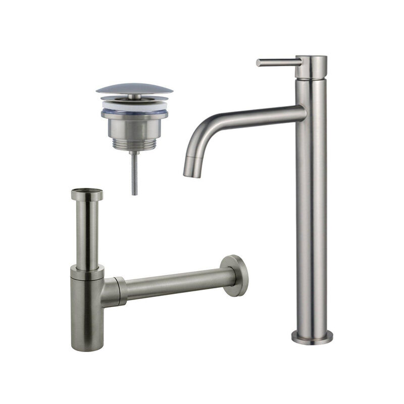 Fortifura Calvi Slim Kit mitigeur lavabo - robinet rehaussé - bonde ...