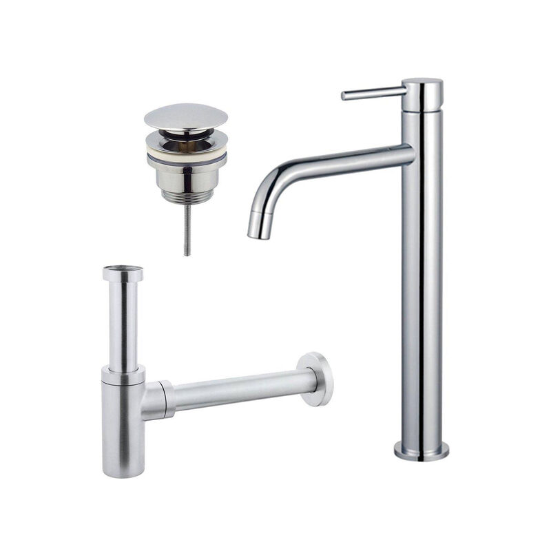 Fortifura Calvi Slim Kit mitigeur lavabo - robinet rehaussé - bonde ...