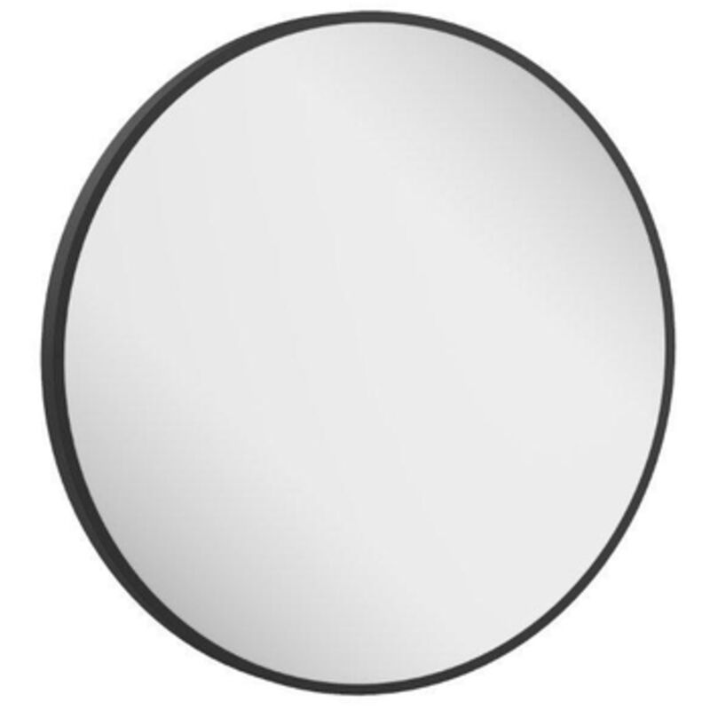 Crosswater Infinity Miroir - 60x60cm - Rond - Noir mat