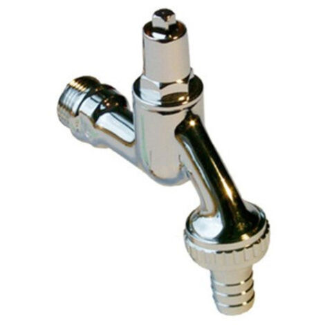 Go by Van Marcke robinet double service avec clé 1/2M mat chromé