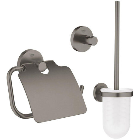 Grohe Essentials Set WC en 3 parties avec porte-brosse WC, crochet, et ...