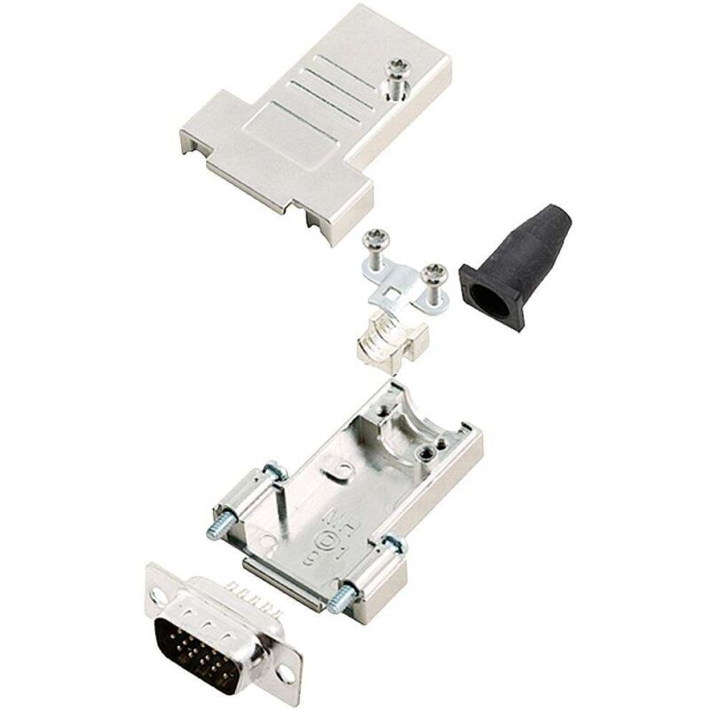 encitech DTSL09-SJSRG-T-HDP15-K 6355-0088-01 Kit embase SUB-D mâle 180 ° Nombre de pôles: 15 fût ...