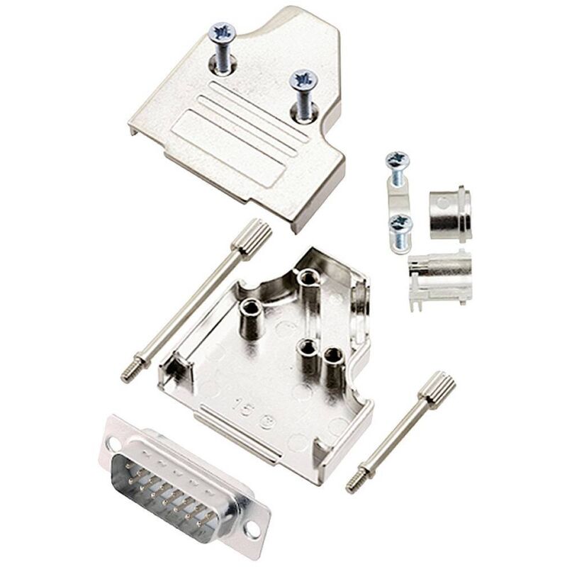 encitech MHDM35-15-DBP-W-K 6355-8007-02 Kit embase SUB-D mâle 35 ° Nombre de pôles: 15 fût à ...