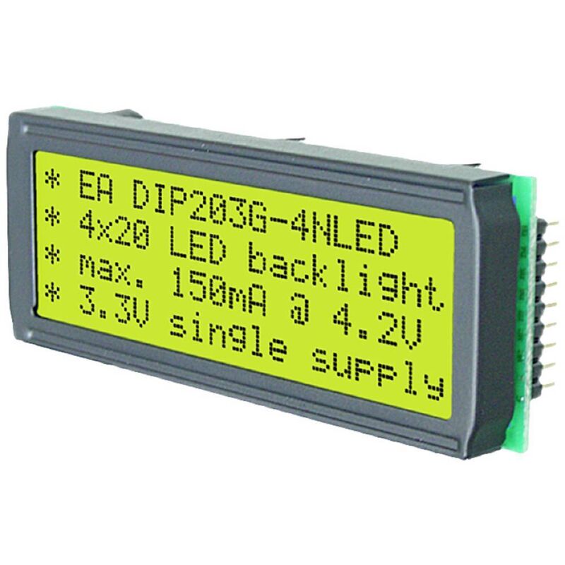 DISPLAY VISIONS Afficheur 7 segments jaune, vert 3.75 mm 3.3 V Nombre ...