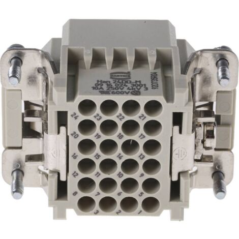 HARTING 09160243001 Insert mâle Han® DD 24 + PE à sertir 1 pc(s) D10852