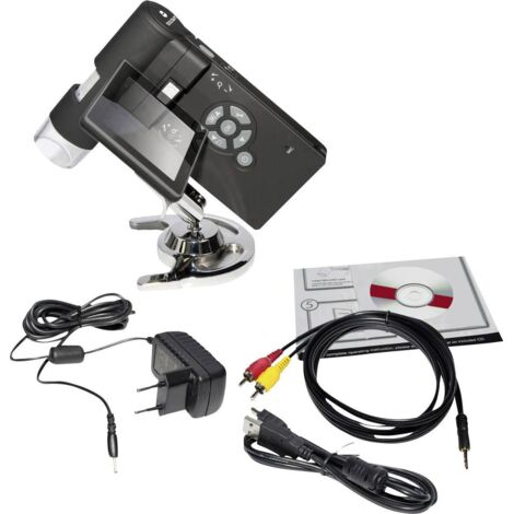 Microscope USB TOOLCRAFT avec moniteur 5 Mill. pixel Grossissement ...