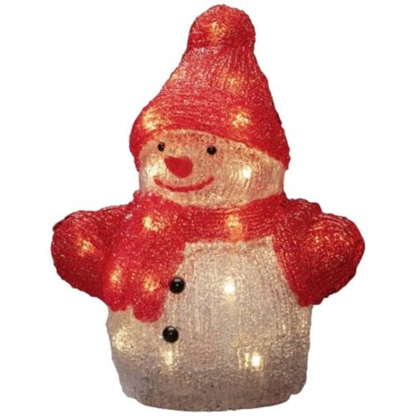 Konstsmide 6226-103 Acryl-Figur bonhomme de neige blanc chaud LED blanc ...