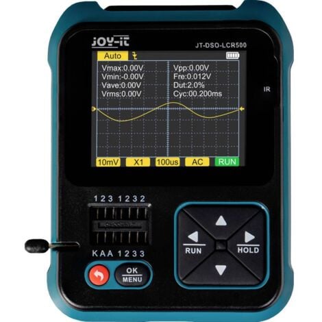 DSO-LCR500 Oscilloscope, Générateur de signaux Joy-it 1 kHz - 100 kHz Triangulaire, Impulsion ...