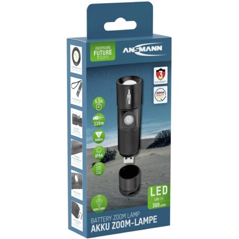 Lampe de poche Ansmann Future T350FR LED avec dragonne à batterie 300 lm R186341