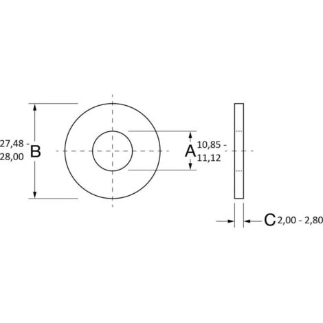 Rondelle Céramique 1 pc(s) PB Fastener ANSI B18.22M-1981, R1990 ...