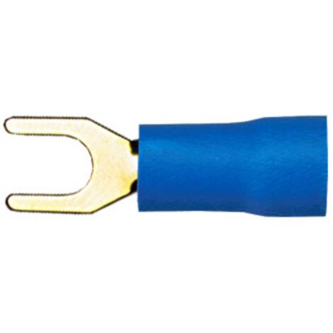 Sinuslive 10324 Cosse à fourche Ø du trou=2.5 mm partiellement isolé bleu 10 pc(s)