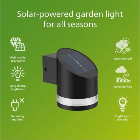 Philips LED Fyce 8720169265585 Applique solaire extérieure LED 1.5 W noir