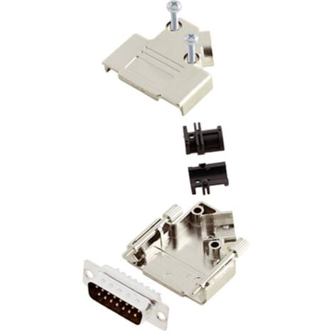 TRU COMPONENTS TCD45PKM15DBPK 7709060 Kit embase SUB-D mâle 45 ° Nombre de pôles: 15 fût à ...