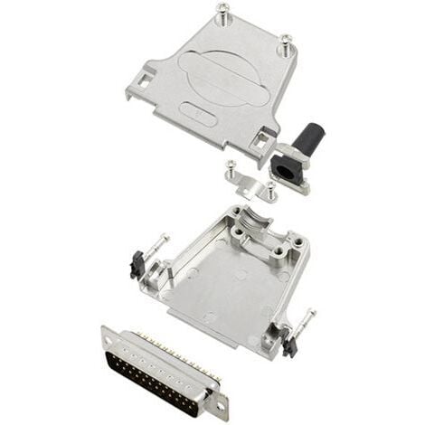 TRU COMPONENTS TCDTZF25DMPK 7708992 Kit embase SUB-D mâle 180 ° Nombre de pôles: 25 fût à souder ...