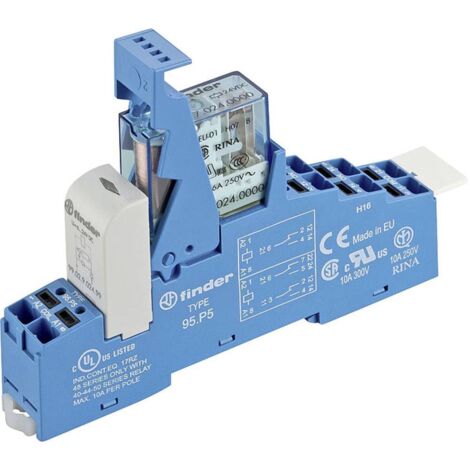 Finder 48.P5.9.024.5000 Interface relais 24 V/DC 8 A 2 inverseurs (RT ...