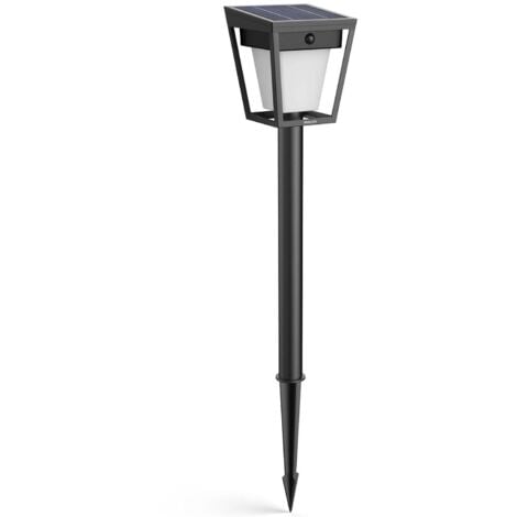 Lampadaire d'extérieur solaire Philips LED 929004632001 Nissa LED LED intégrée 1.8 W noir