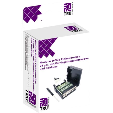 TRU COMPONENTS T1904C103 Kit embase SUB-D femelle Nombre de pôles: 25 raccord à vis 1 pc(s)