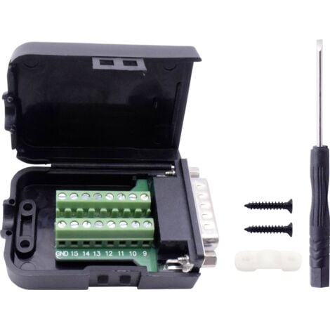 TRU COMPONENTS T1904C092 Kit embase SUB-D mâle Nombre de pôles: 15 raccord à vis 1 pc(s)