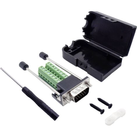 TRU COMPONENTS T1904C098 Kit embase SUB-D mâle Nombre de pôles: 15 raccord à vis 1 pc(s)