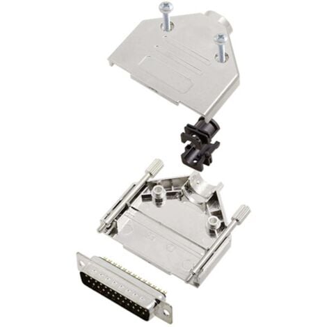 TRU COMPONENTS TCDTPKM25DBPK 7708780 Kit embase SUB-D mâle 180 ° Nombre de pôles: 25 fût à ...