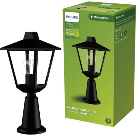 Lampadaire extérieur Philips LED 929004141501 Kinno E27 noir