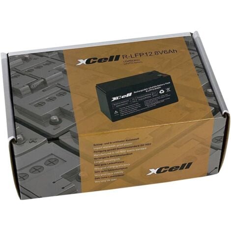 XCell 12.8-6 Pile rechargeable spéciale pile carrée LiFePo fiche plate ...