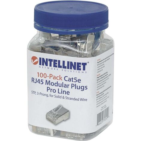 Intellinet 790529 Pack de 100 connecteurs modulaires RJ45 Intellinet ...