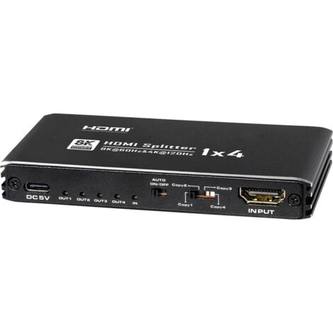 My Wall 8K HDMI Splitter 1 in 4 out Répartiteur HDMI