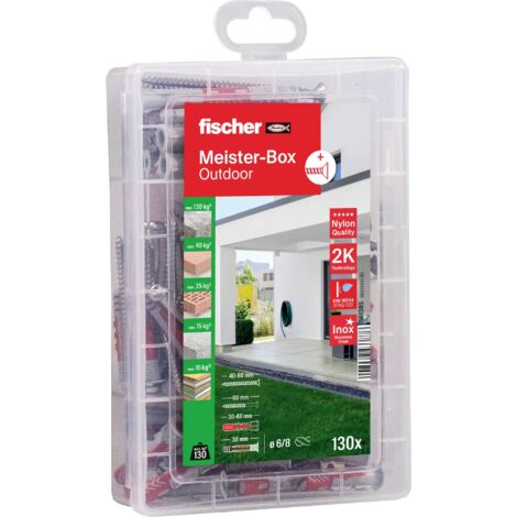 Fischer 561385 Boîte d'assortiment de chevilles 130 parties