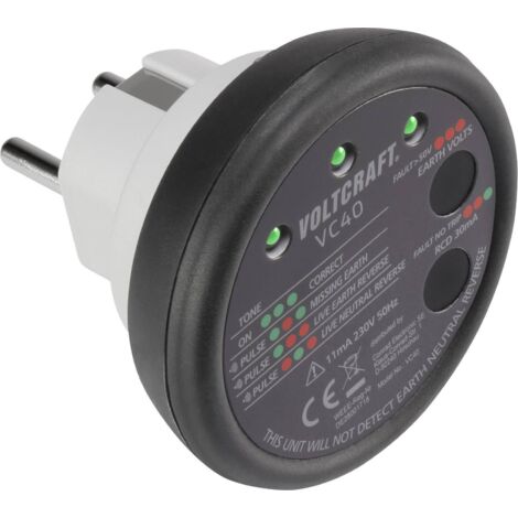 Testeur de prise VOLTCRAFT VC40 CAT II 300 V S709731