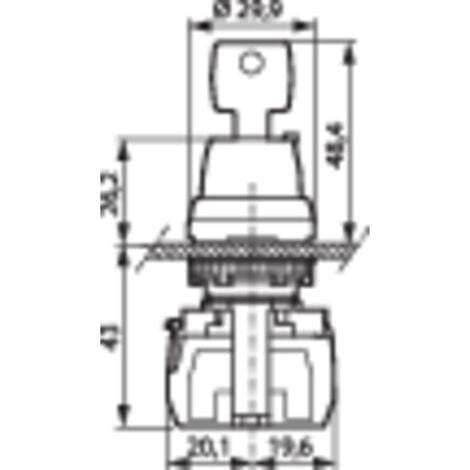 COMMUTATEUR À CLÉ BACO L21LA00G BAL21LA00G 1 X 45 ° 1 PC(S)