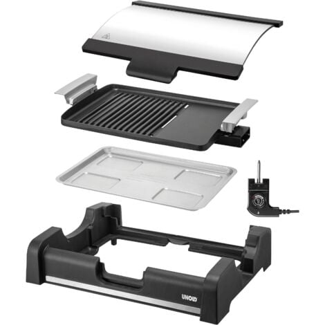 Unold Barbecue électrique Barbecue de table voyant lumineux noir