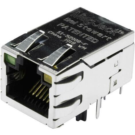 MagJack 10/100Base-TX PoE 4 Transformateur avec LEDs BEL Stewart ...