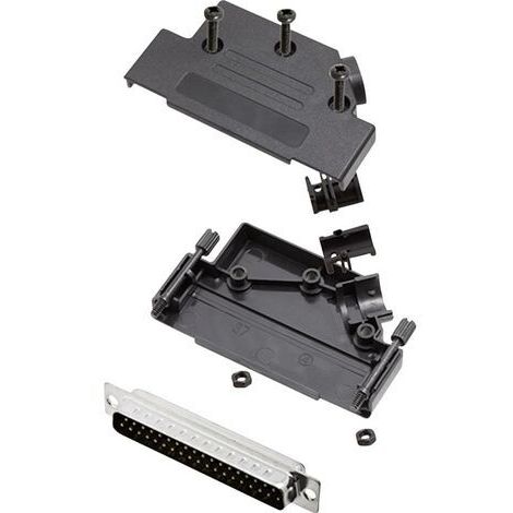 Kit embase SUB-D mâle Nombre de pôles (num): 37 encitech D45PK-P-37-DMP-K 6355-0035-04 45 ° fût ...