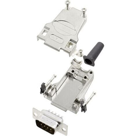 Kit embase SUB-D mâle Nombre de pôles: 9 encitech DTZF09-DBP-K 6355-0044-01 180 ° fût à souder 1 set