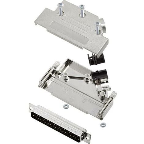 Kit embase SUB-D mâle Nombre de pôles: 37 encitech D45PK-M-37-DBP-K 6355-0009-04 45 ° fût à ...