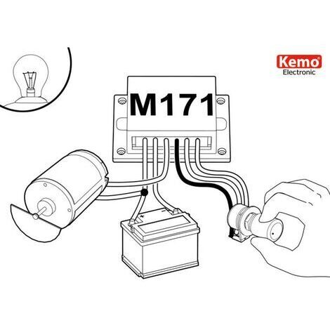 Régulateur de puissance Kemo M171 kit monté 9 V/DC, 12 V/DC, 24 V/DC Q09542