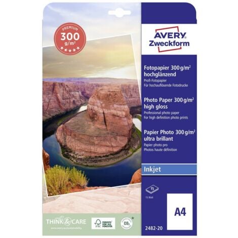 Avery-Zweckform Premium Inkjet Photo Paper high gloss 2482-20 Papier ...