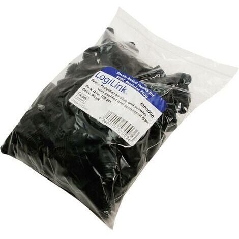 Passe-câble anti-pliage RJ45 LogiLink MP0006 RJ45 noir 100 pc(s) R05029