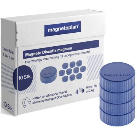 magnetoplan Aimant Discofix Magnum (Ø x H) 34 mm x 13 mm rond bleu ...