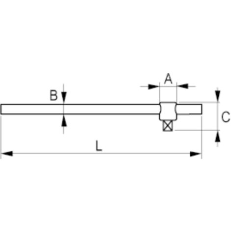 Mango T 1 2" Corredizo Bahco 8154