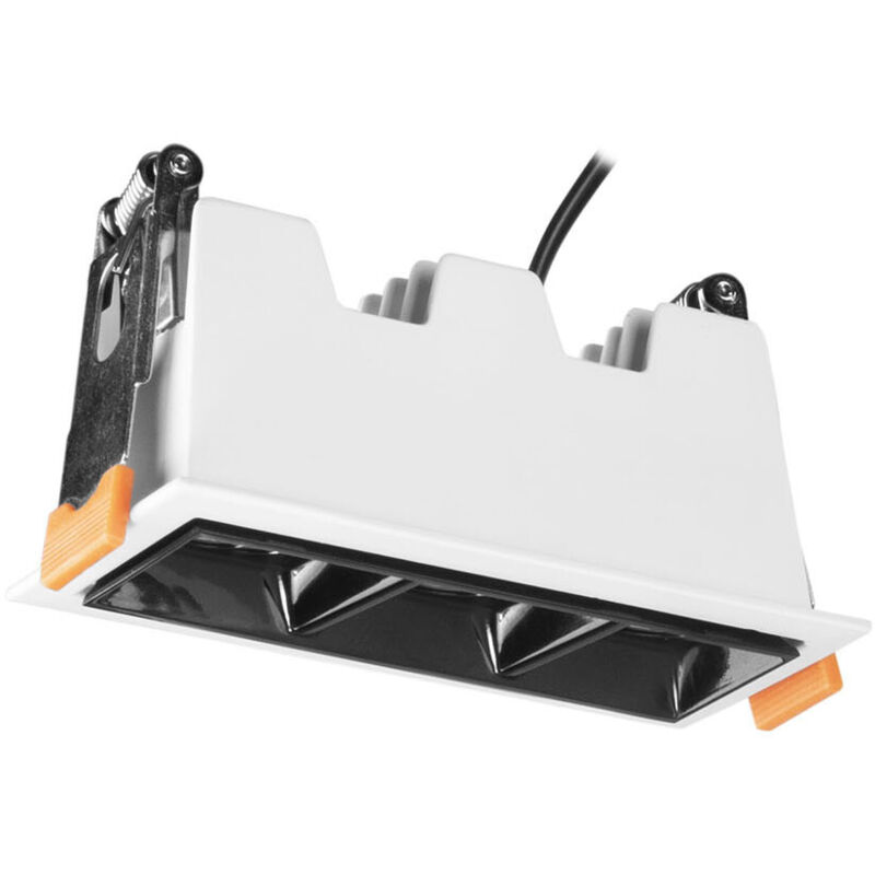 Forlight Jim - Downlight Empotrable de Techo LED Triple Rectangular Luz Cálida 3000K de Aluminio ...