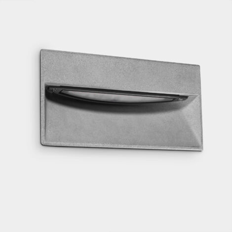 Aplique empotrable de pared LED para exteriores de arco LEDS C4 Cemento, gris urbano IP65 9W 3000K