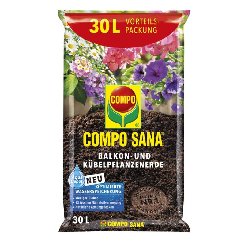 COMPO SANA Balkon- und Kübelpflanzerde 30l