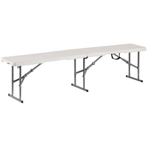 Banc pliable - plastique - 183x28x43 cm