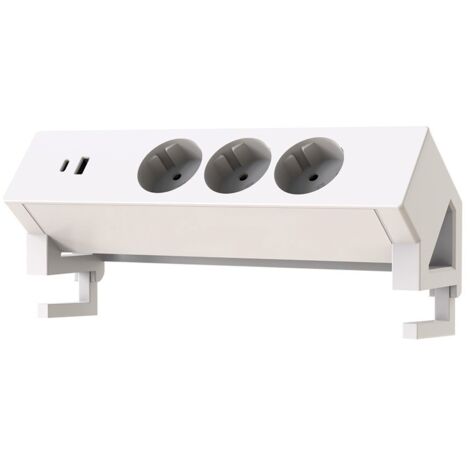 Bloc multiprises de bureau - Blanc