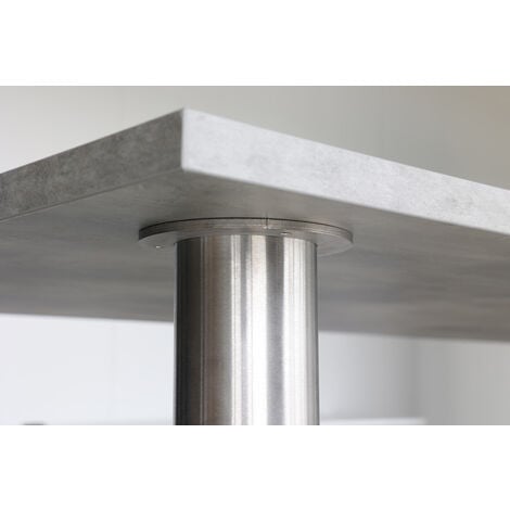 Pied de table INOX brossé - Argent - 80 x 720 mm