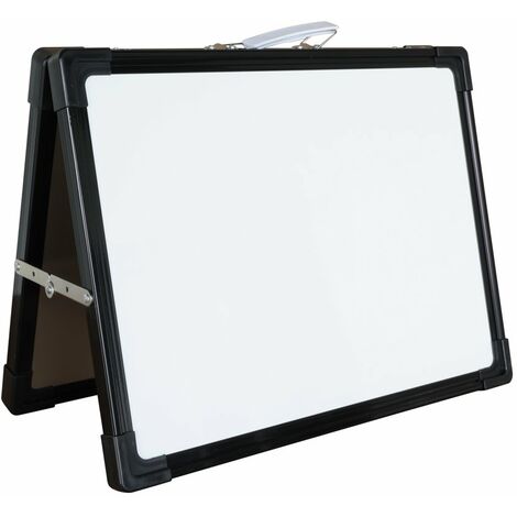 Tableau blanc portable avec cadre noir 30x40 cm