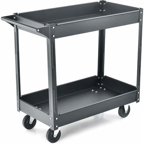 GOPLUS 2 Etagen Werkzeugwagen, multifunktionaler Materialwagen aus ...